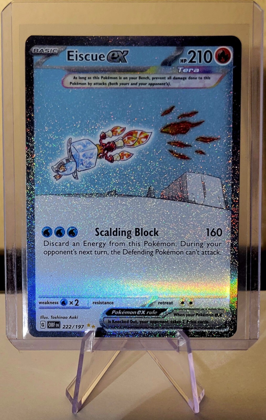 Pokemon TCG Eiscue ex - 222/197 - SV03: Obsidian Flames (OBF) | eBay