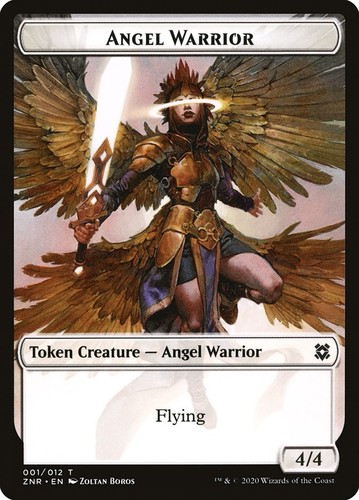 Angel Warrior (001) // Insect (007) Foil Token Zendikar Rising ZNR MTG ...