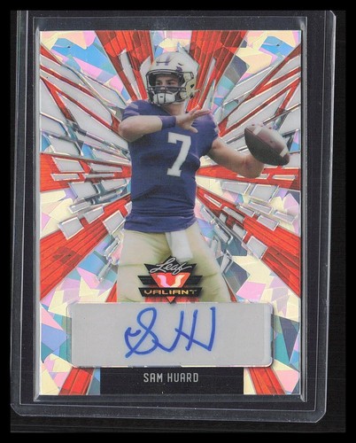 SAM HURAD 2022 Leaf Valiant Football Orange Crystal Auto 16/20 ...
