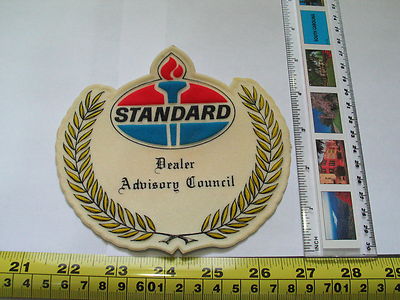 Vintage Standard Oil Dealer Advisory Council Patch , Large 5"+ (Oil Bin ...