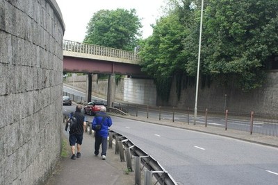 Photo A3 View of the Metropolitan line railway bridge over the A412 ...