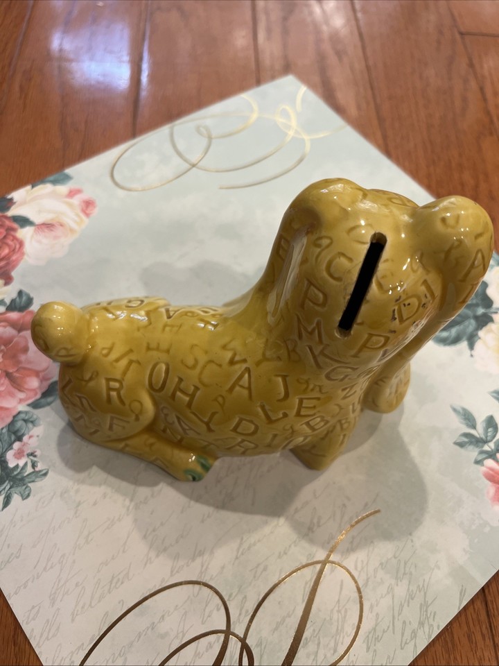 Vintage Ceramic Dog Still Coin Bank Piggy Bank Japan 1970’s Yellow | eBay
