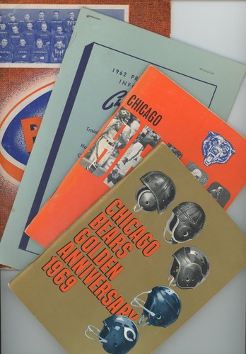 Chicago Bears Vintage Official Media Guide Lot (4) NFL Press Booklet ...