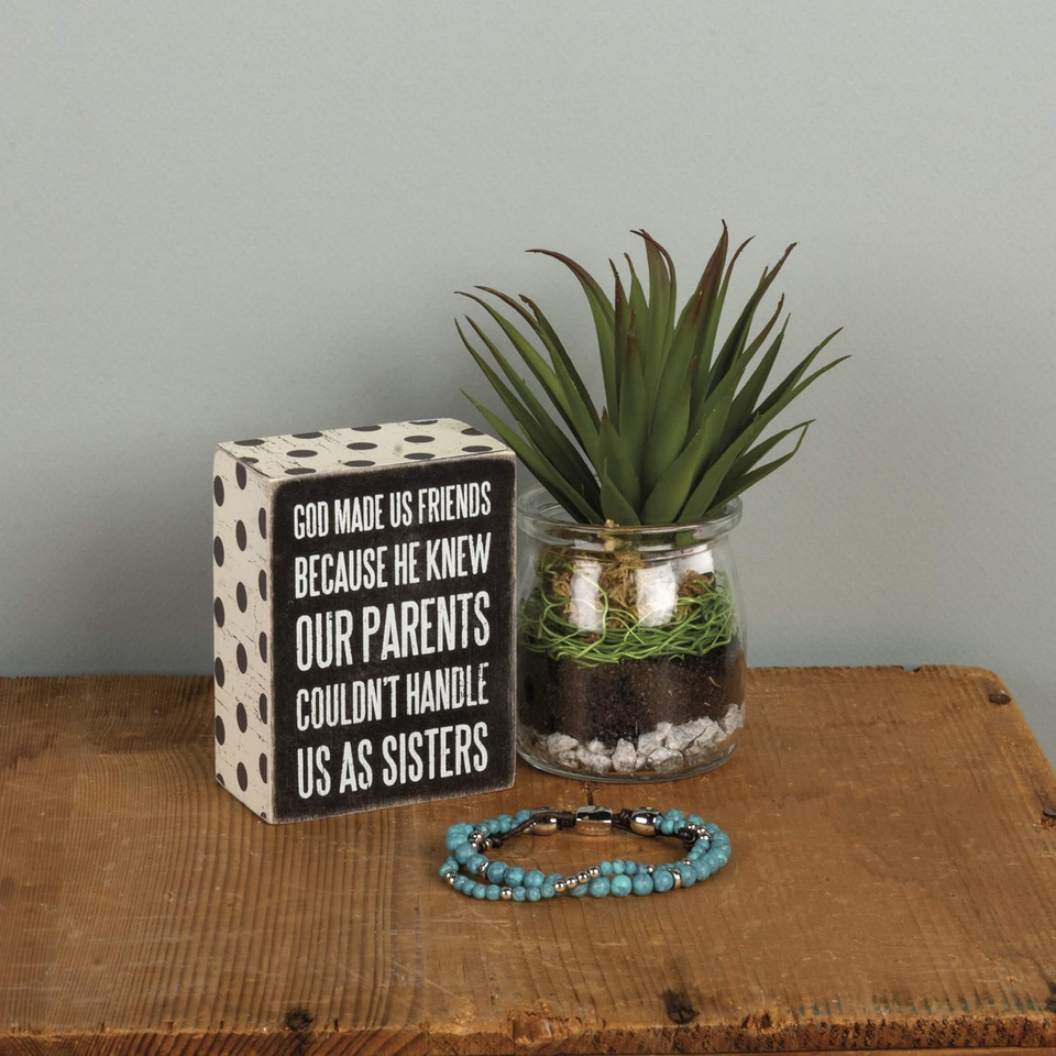 23560 Polka Dot Trimmed Box Sign, 4 X 3-Inches, God Made Us | eBay