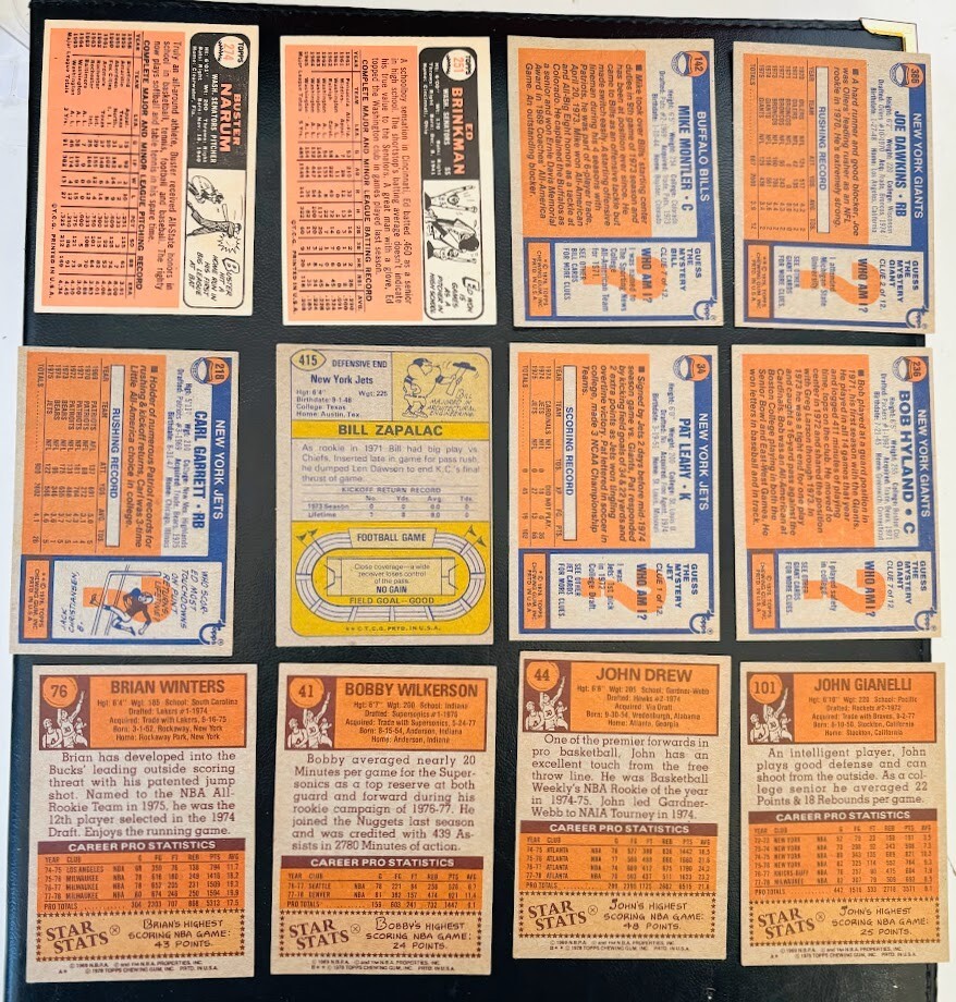 VINTAGE BALLCARD LOT OF 12 Cards EXACT CARDS SHOWN IN PICS Baseball ...