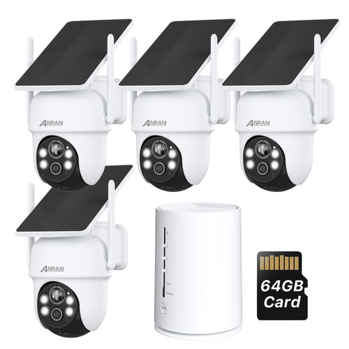 Solar Battery Powered Wireless Security Camera System WiFi IP Outdoor ...