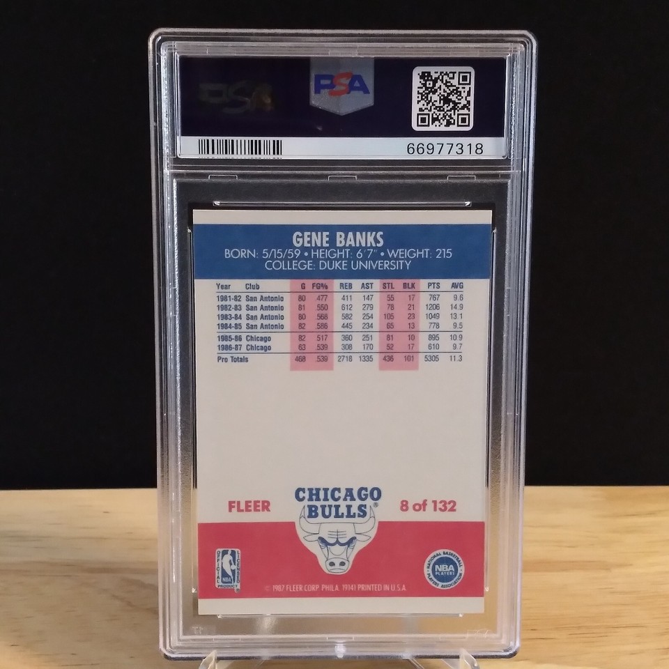 1987 Fleer Gene Banks Basketball Card #8 - PSA NM-MT 8 | eBay