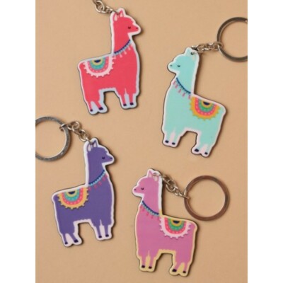 Funky Double sided plastic alpaca key ring key chain key fob UK Seller ...
