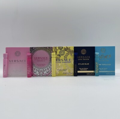 5pc versace perfume samples-Bright Crystal, Absolute, Yellow Diamond ...