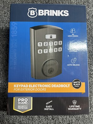 NEW IN BOX BRINKS 4390-122 KEYPAD ELECTRONIC DEADBOLT (UD2089940) | eBay