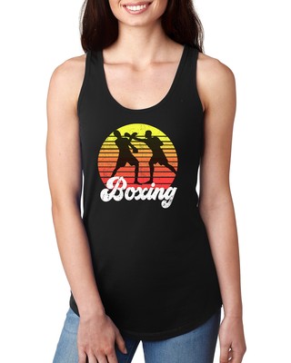 Junior's Boxing Sunrise T214 Black Racerback Tank Top MMA Kickboxing ...