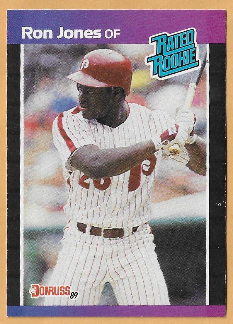 RON JONES PHILADELPHIA PHILLIES ROOKIE #40 *denotes* - DONRUSS NM-MT ...