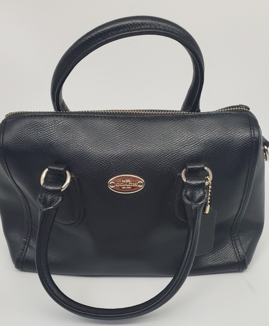 Coach Mini Cora Dome Satchel Black Leather Missing Sh… - Gem