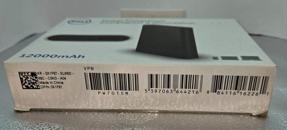 Dell PW7015M X1F87 Power Bank Companion 12000mAH Notebook Portable ...
