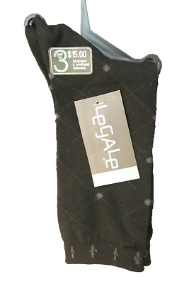 Legale Women's/Teen Black Argyle Crew Sock Size 9-11 | eBay