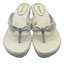 Coloriffics Brooke Sandals Size 11 Off White Smooth Wedge Rhinestone ...