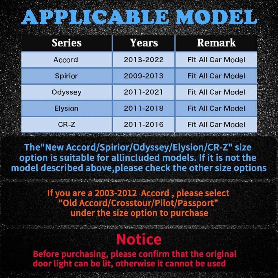 Non-Fading Car Door LED Logo Projector Welcome Lamp Door Light Puddle ...