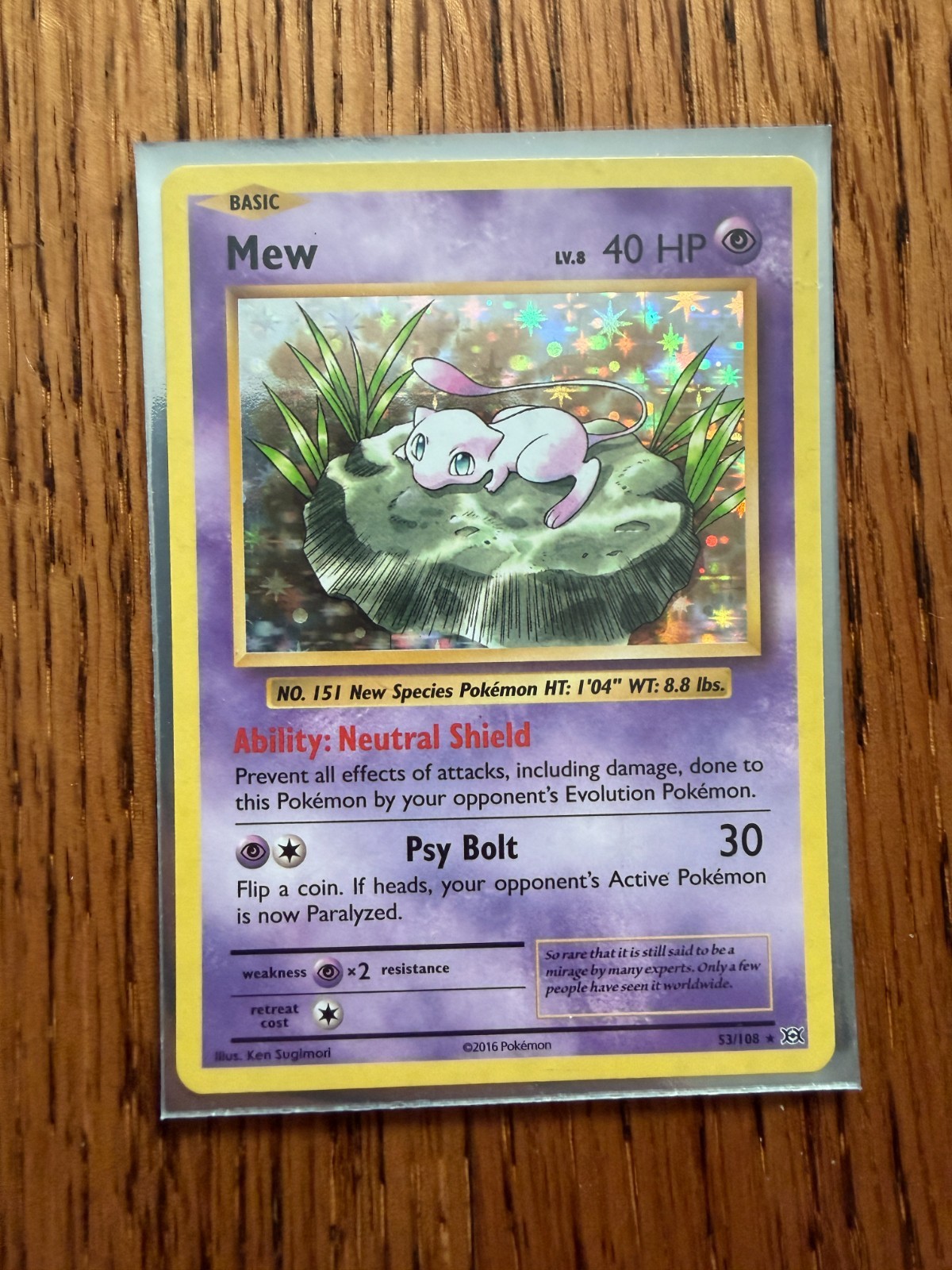 Mew 2016 XY: Evolutions #053/108 Holo Price Guide - Sports Card Investor
