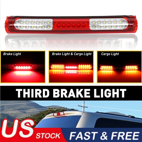 CHROME FITS 2000-05 Ford Excursion LED THIRD 3RD TAIL BRAKE LIGHT LAMP ...