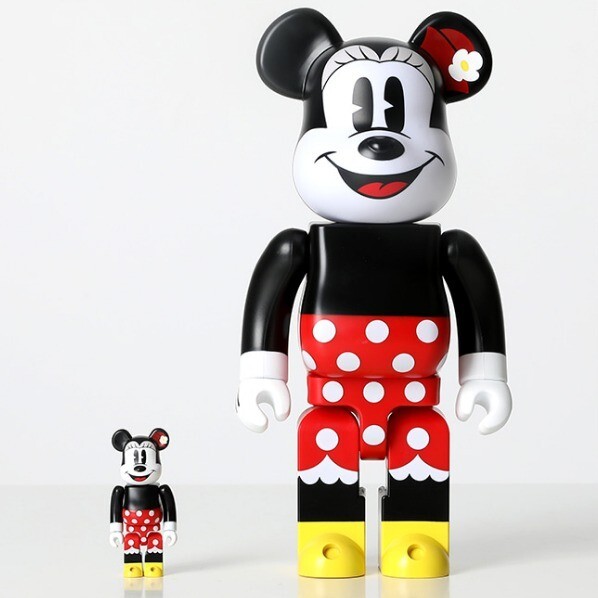 Medicom Toy BE@RBRICK Bearbrick 400% + 100% DESNEY MINNIE MOUSE ...