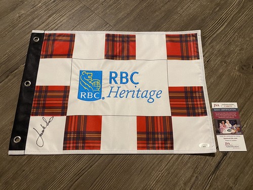 Jordan Spieth Signed RBC Heritage Golf Pin Flag 2022 Champion PGA ...