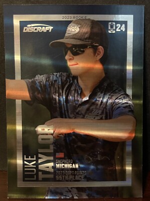 DGPT 2024 Luke Taylor Rookie RAINBOW Disc Golf Trading Card Serial # 02 ...