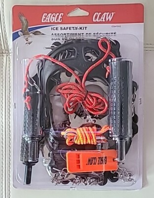 Eagle Claw Ice Safety Kit Icsafek2 - Ice Cleats - Retractable Picks ...