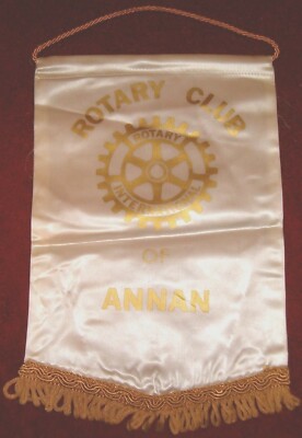 VINTAGE Rotary International Club wall banner flag ANNAN | eBay