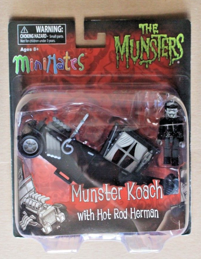 The Munsters Minimates Munster Koach with Hot Rod Herman Diamond Select ...