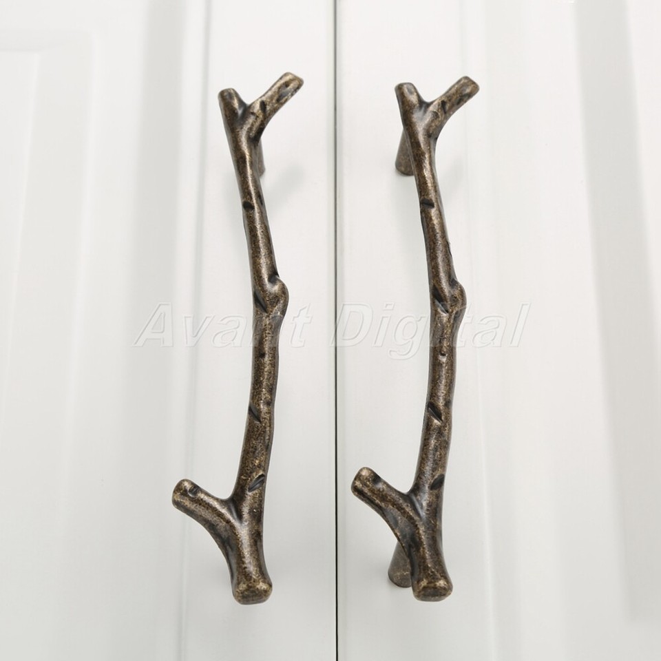 Twig Furniture Cabinet Knobs Retro Tree Branch Drawer Wardrobe Door ...