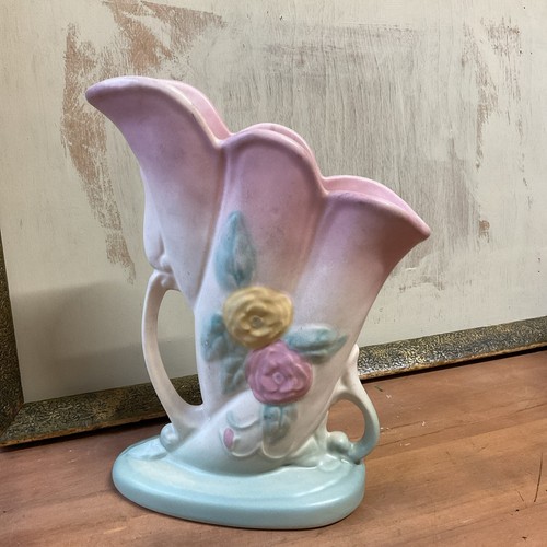 Hull Pottery Open Rose Vase #141 8 1/2" | eBay