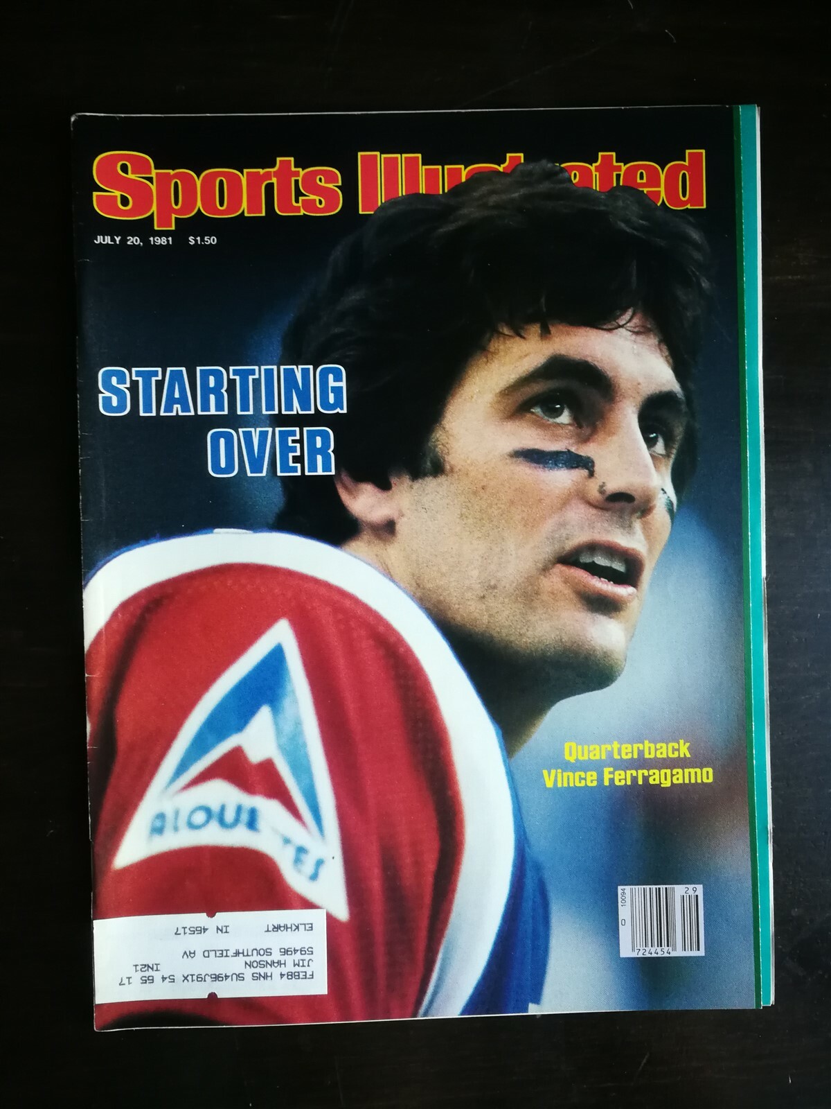 Sports Illustrated July 20, 1981 - Quarterback Vince Ferragamo - US ...