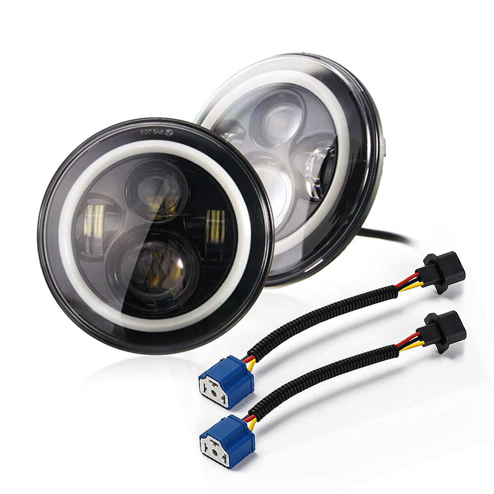 New 4pcs 5.75" inch LED Round Headlight Upgrade HI/LO Beam for ...