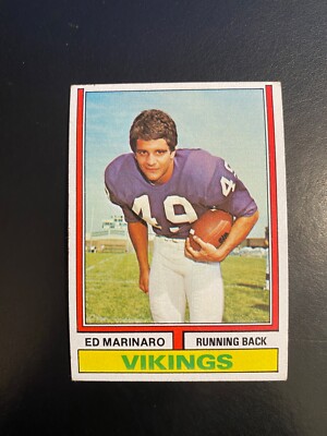 1974 TOPPS FOOTBALL #189 ED MARINARO (RC)!! NICELY CENTERED ROOKIE! $1 ...