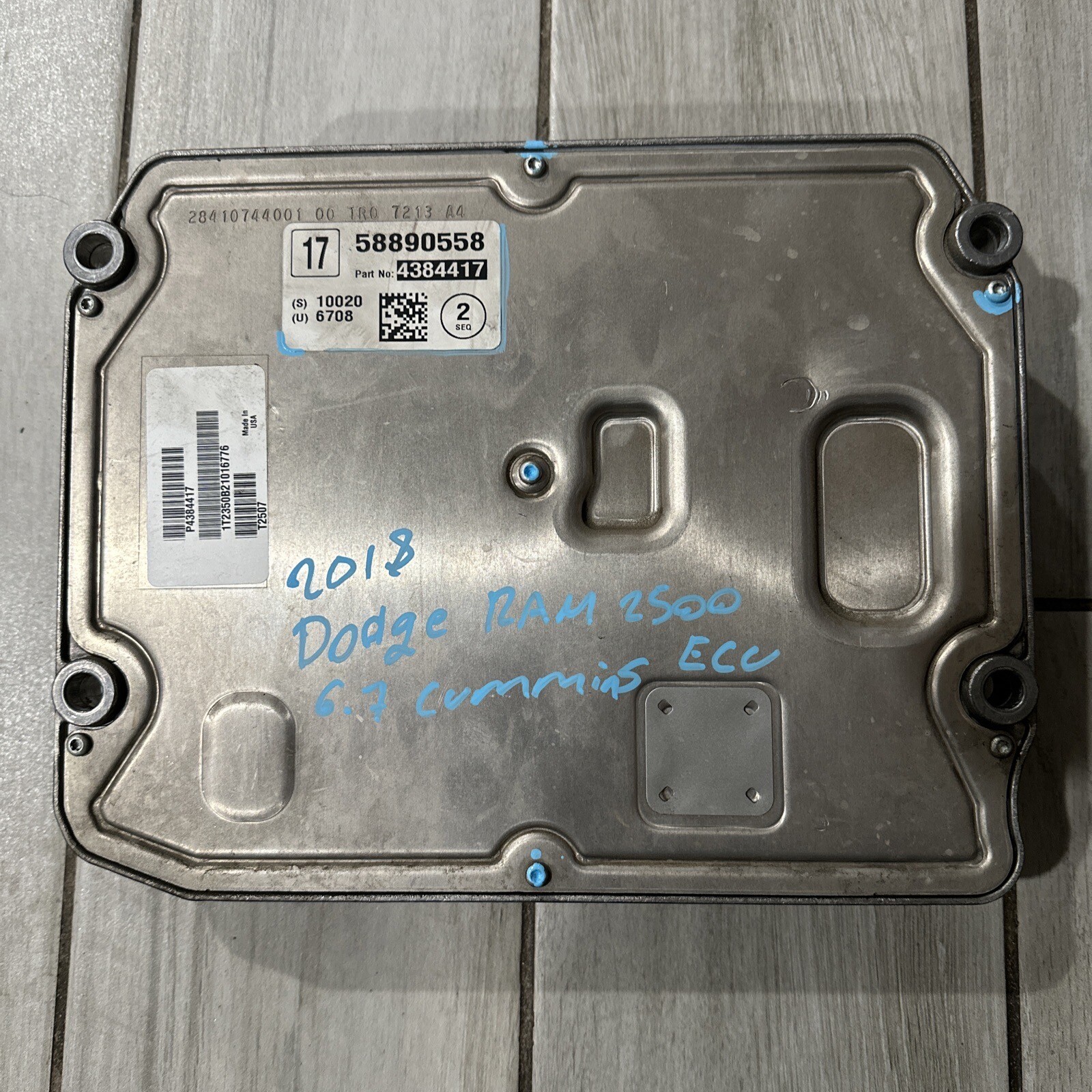 2017 2018 Dodge RAM Truck 6.7l Cummins ECM ECU Diesel Cm2350b 4384417 ...