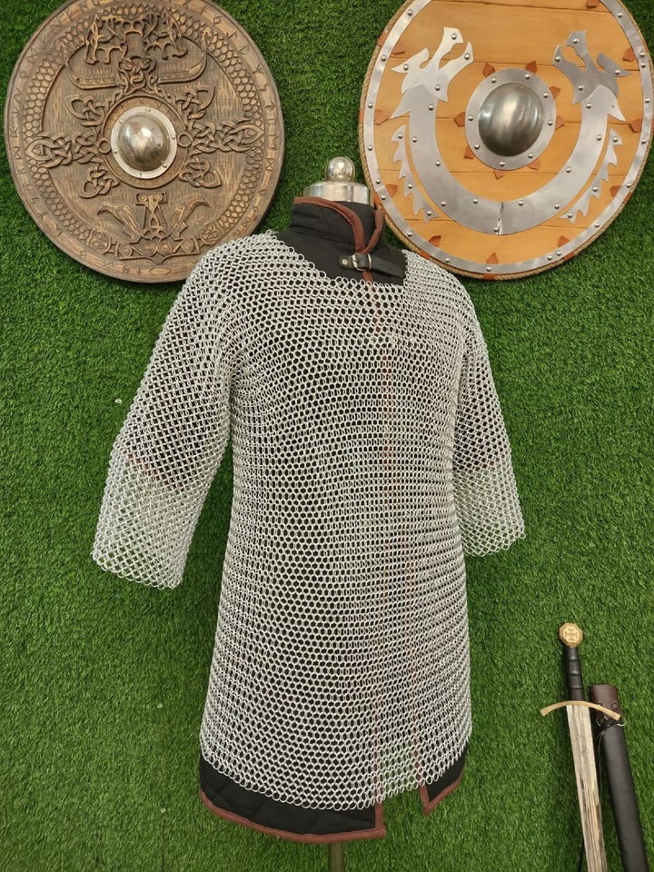 Aluminum Butted Chainmail Shirt Haubergeon, Medieval Costume Armor, | eBay