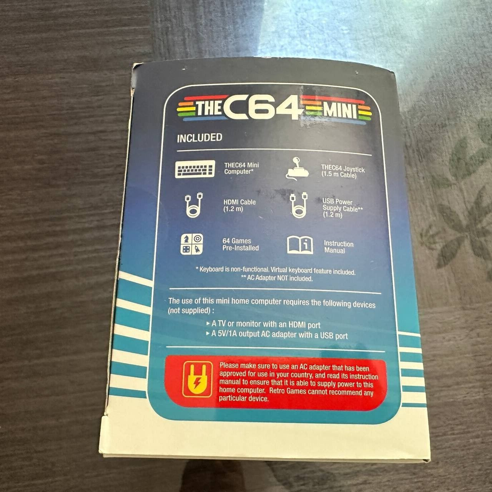 EU The C64 Mini Retro Console-Includes 64 Built-in Games European ...