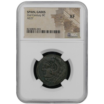Spain, Gades AE27 Greek Bronze Two Tuna Coin 2rd Century BC - NGC XF | eBay