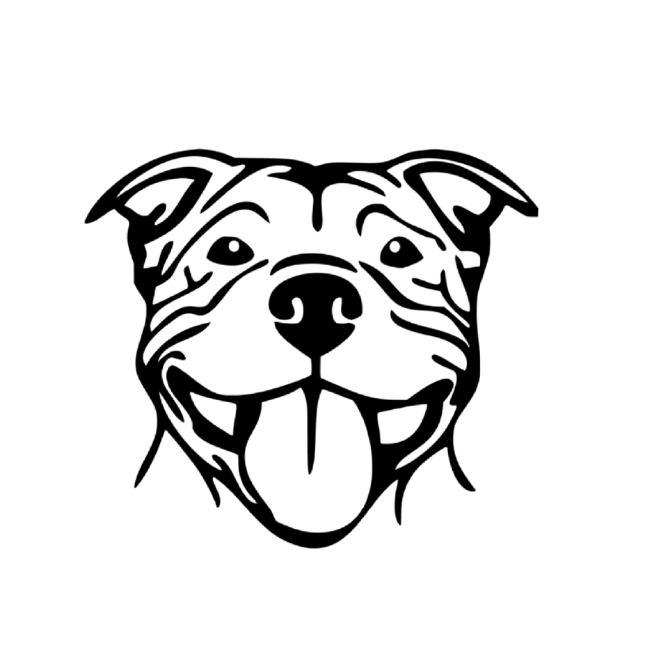 Staffy Staffordshire Bull Terrier Staffie Dog Decal Sticker Vinyl Car ...