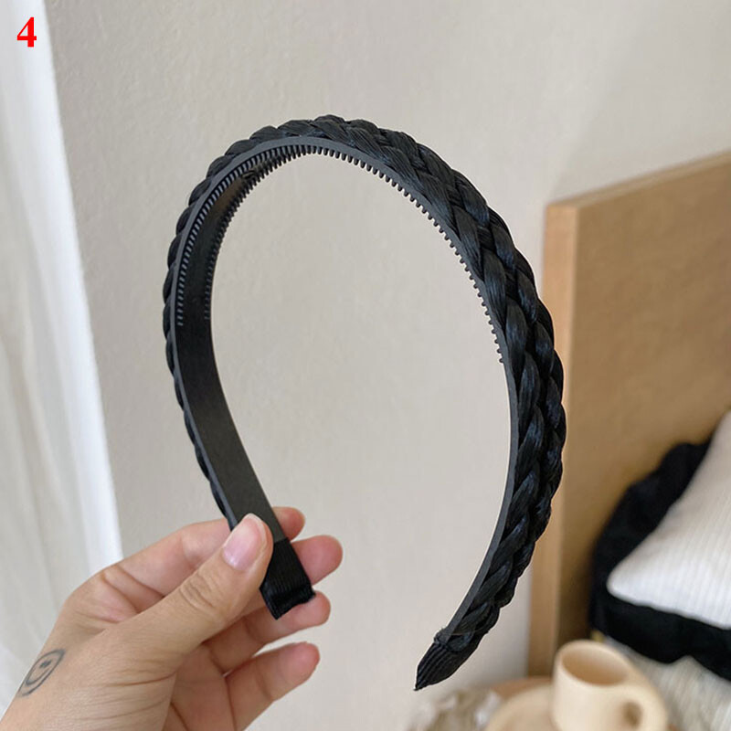 Womens Braided Synthetic Hair Plaited Fishtail Elastic Head Alice band ...