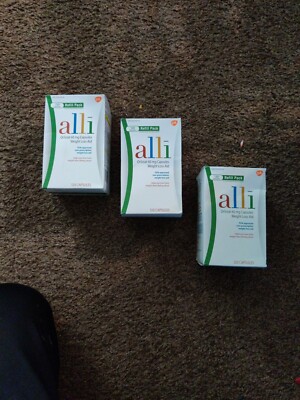 LOT OF 3 ALLI Weight Loss Diet Pills Orlistat 60mg Caps 120 CT Refill ...