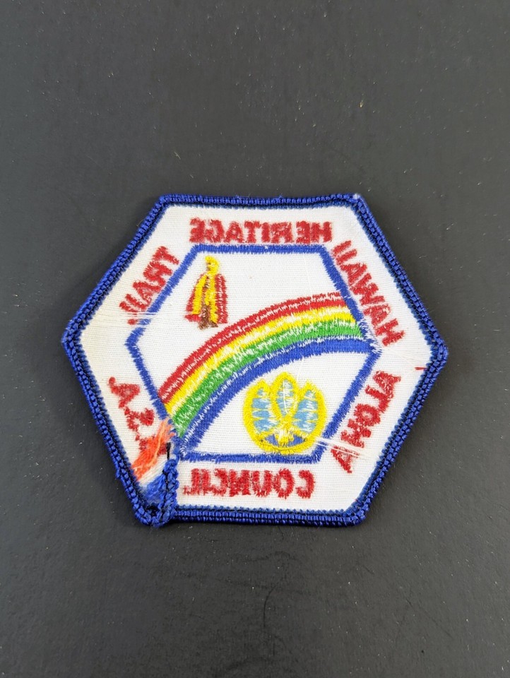 Vintage ALOHA COUNCIL Boy Scout Heritage Trail PATCH Hawaii BSA Camp ...