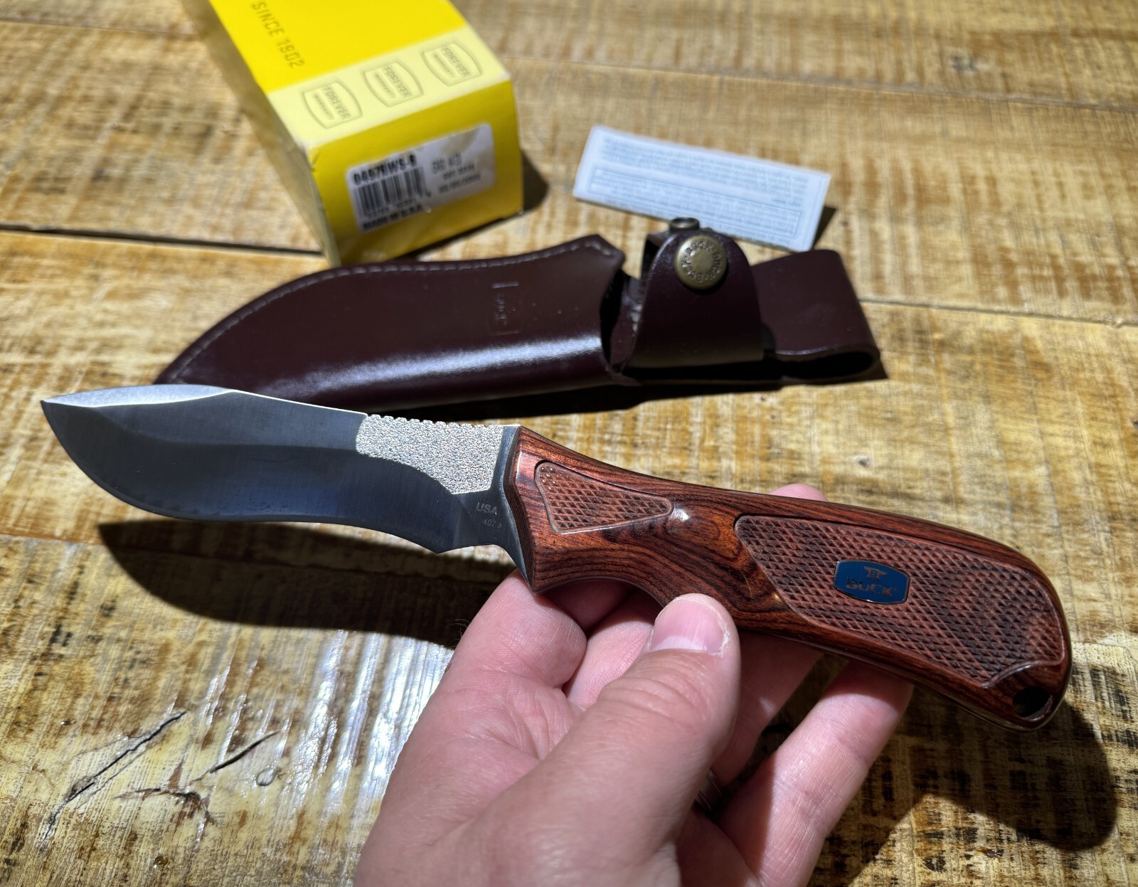 Rare Buck Knives 497 Rosewood Ergo Avid Hunter Knife🔥🔥🔥 | eBay