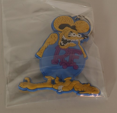 Double sided soft rubber RAT FINK KEY CHAIN hard to find gift ...