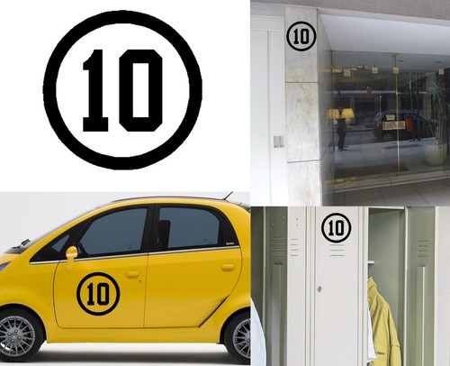 Number 10 Sticker Vinyle Cut. Autocollant Vinyle Coupe Numéro 10 Vers ...