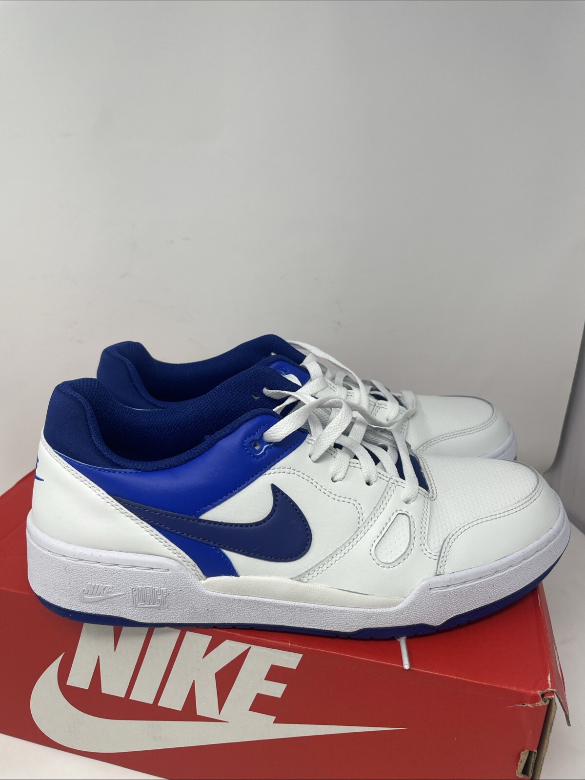 Nike Full Force Low Summit White/Deep Royal Blue Snea… - Gem