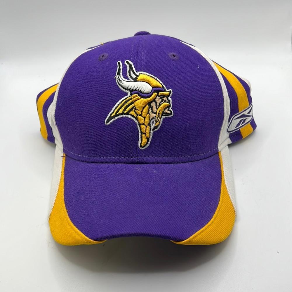 NFL Reebok Equipment Minnesota Vikings Football Hat Purple Yellow Mens ...