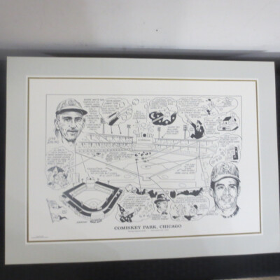 1990 Sporting News 16x22 Litho by Amadee Comiskey Park Appling/Aparicio ...