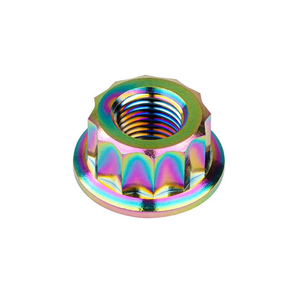 M5/M6/M8/M10/M12 Titanium Bi Hex Flange Nut 12 point Ti sprocket gr5 ...