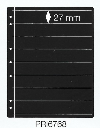 PRINZ 8 STRIP BLACK STAMP ALBUM STOCK SHEETS Pack of 10 - Pockets 27mm ...